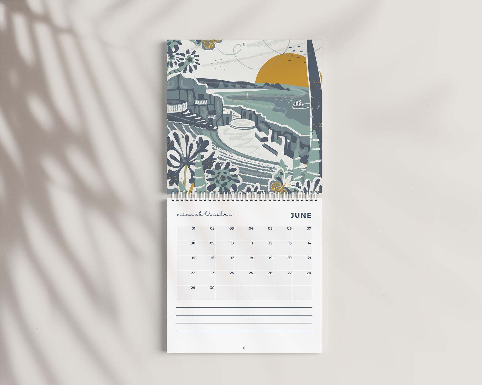 Cornwall Illustrations Wall Calendar. Perpetual/any Year/2025/year ...