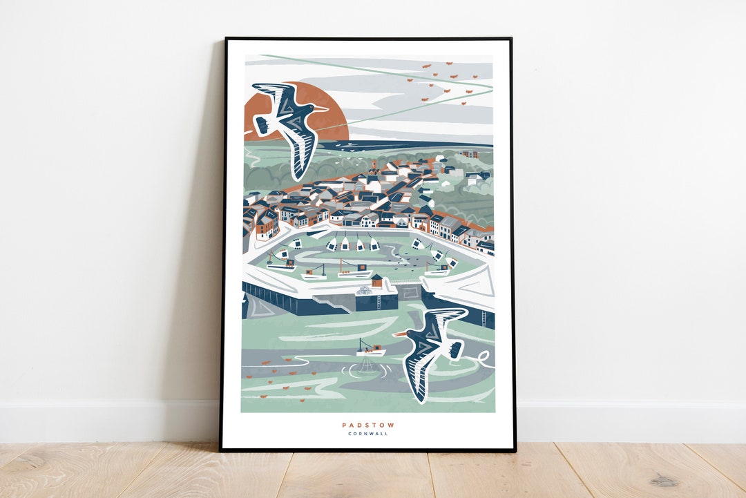 Padstow, Cornwall Illustration. A3 Print. Hand Signed by Artist. Great ...