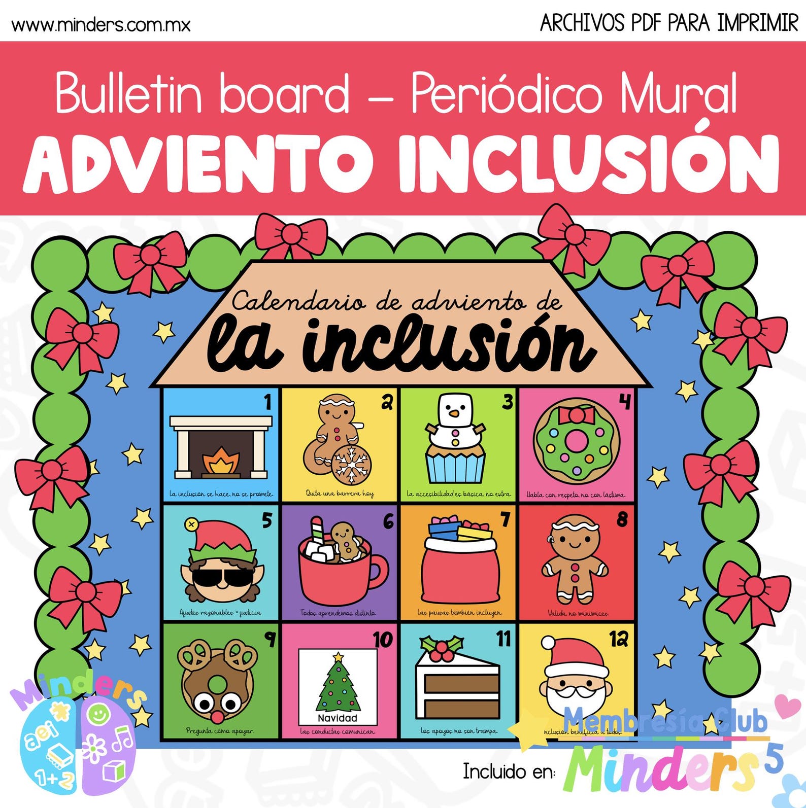 Inclusion Advent Calendar – Bulletin Board / Christmas Bulletin - Etsy