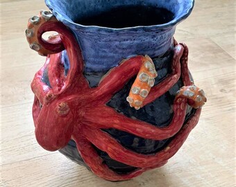 Ceramic Octopus Vase - Etsy