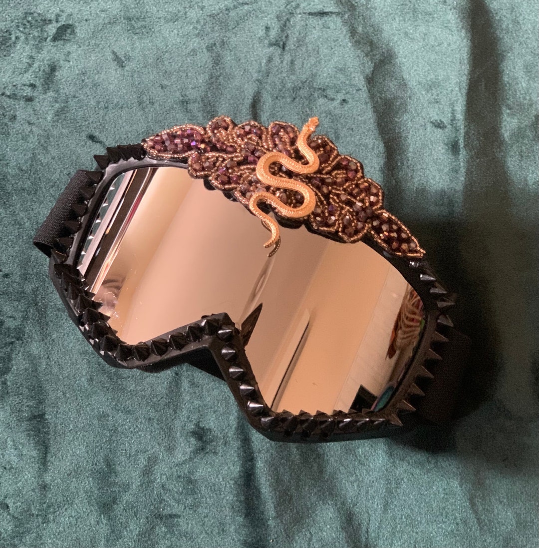 The Serpentine Burner Goggle • Ski Festival Rave Goggles With Snake and ...