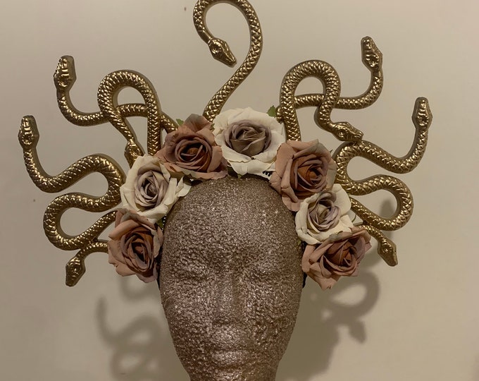 Medusa Crown Snake Queen Cleopatra Costume Headpiece Cobra Crown Spiked ...