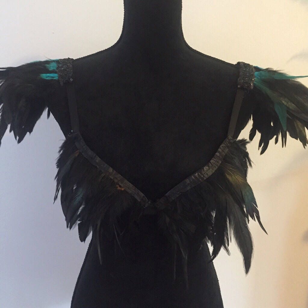 Feather Epaulettes Festival Shoulder Pieces - Etsy
