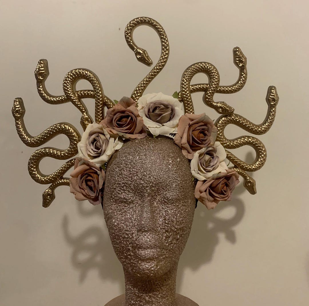 Medusa Crown • Floral Snake Headpiece • Halloween Burlesque Costume ...