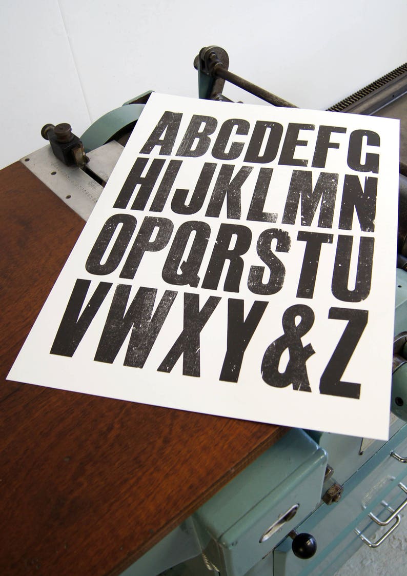 Type Specimen Sheets (2) Large Letterpress Print - Etsy