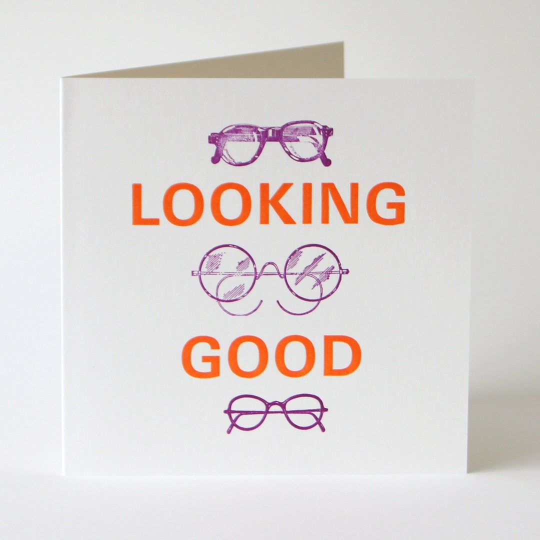 Looking Good - Letterpress Card - Etsy
