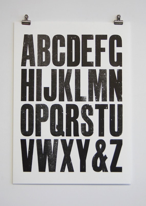 Type Specimen Sheets 2 Large Letterpress Print | Etsy