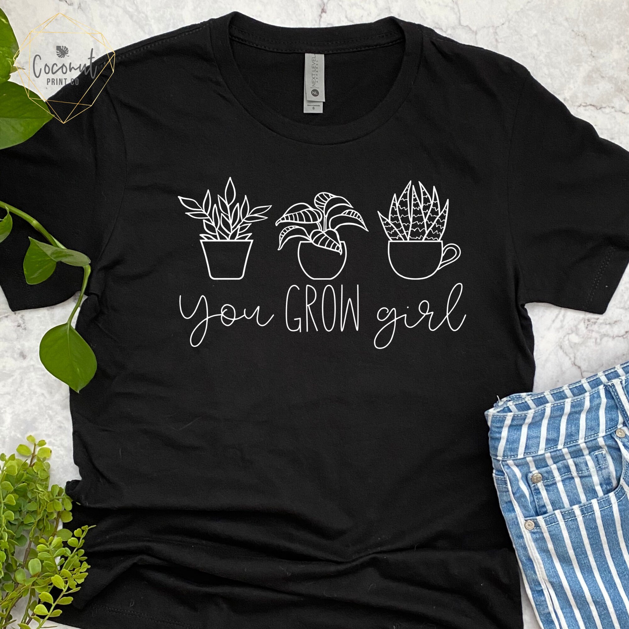 You Grow Girl Plant Lover Plant Shirt Plant Lady Plant | Etsy