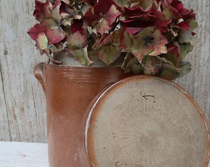 Small French Earthenware Pot Confit Pot Muspot Cover Pot Glazed ...