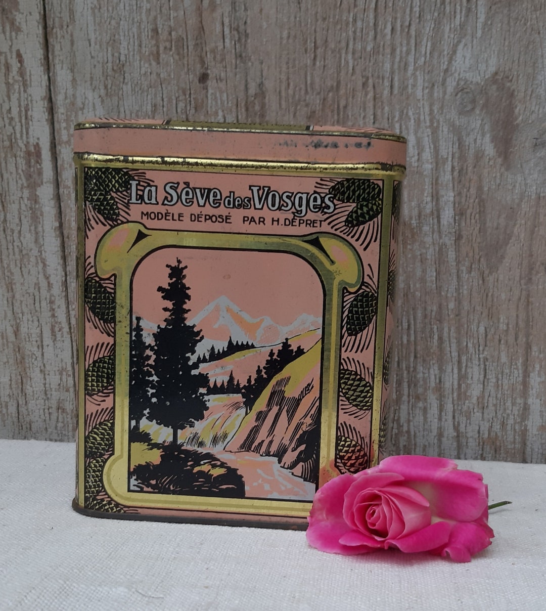 Rare Pink French Tin " La Séve Des Vosges - H DEPRET " Collector Tin ...