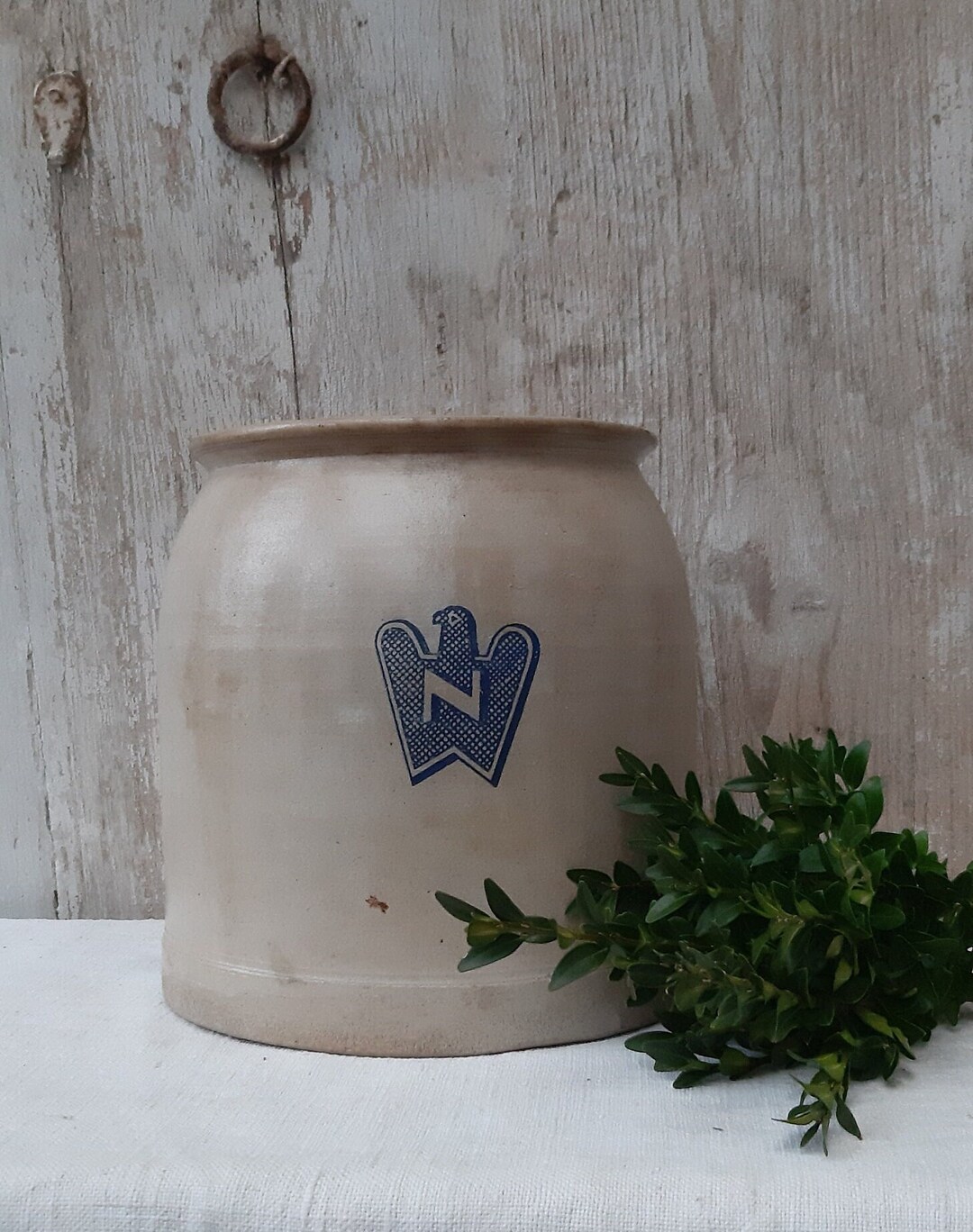 Antique Large Storage Pot Stoneware NADLER Company Around 30s. Vintage ...