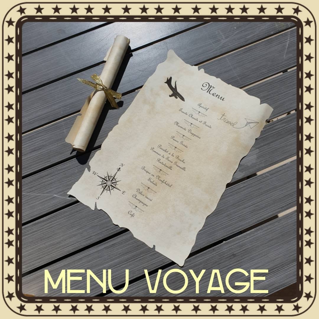 Announcement or Customizable Parchment Menu - Etsy