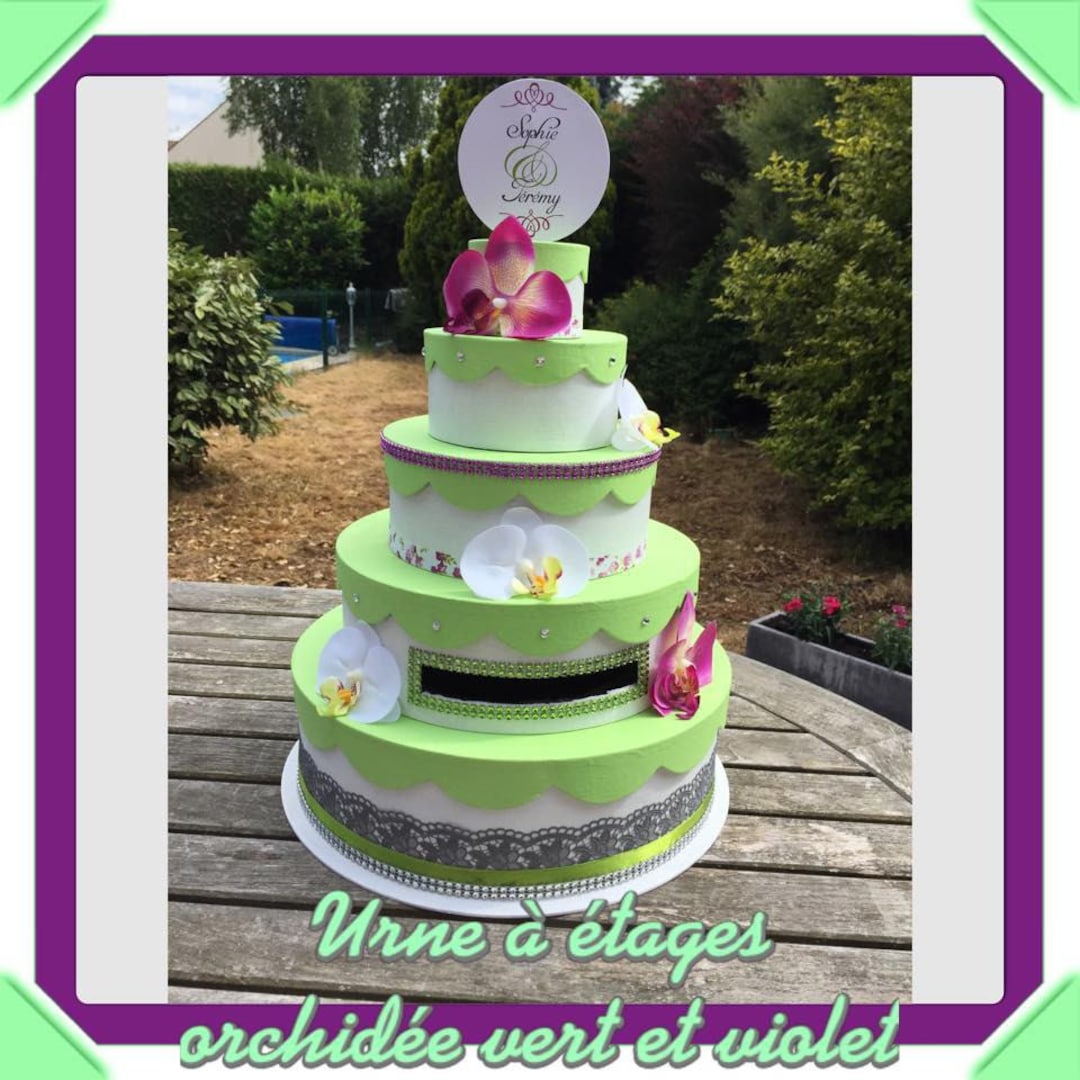 Urn / Envelope Box Wedding Cake Romantic Orchid - Etsy