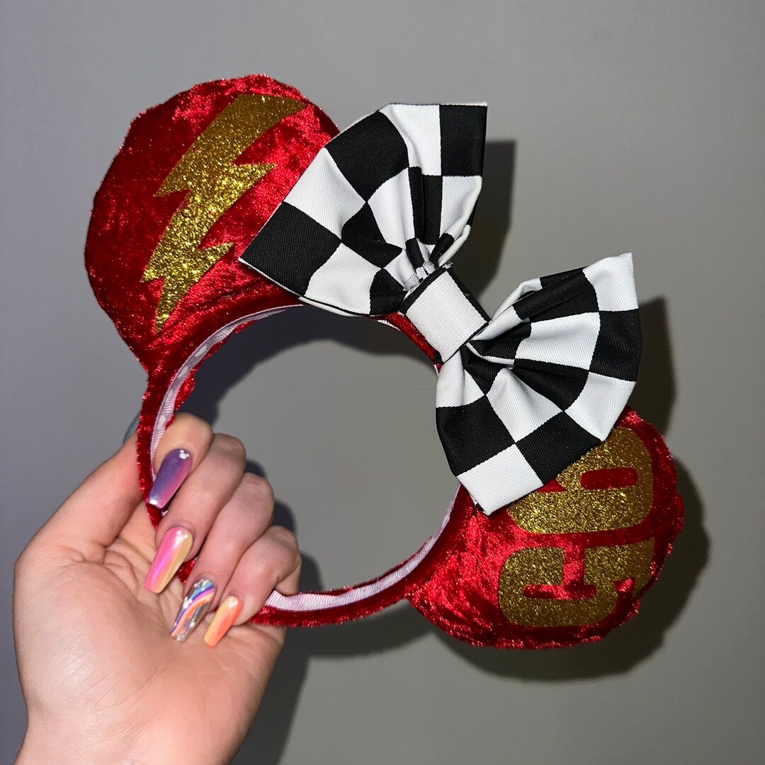 Cars Lightning Mcqueen Minnie Mickey Ears - Etsy