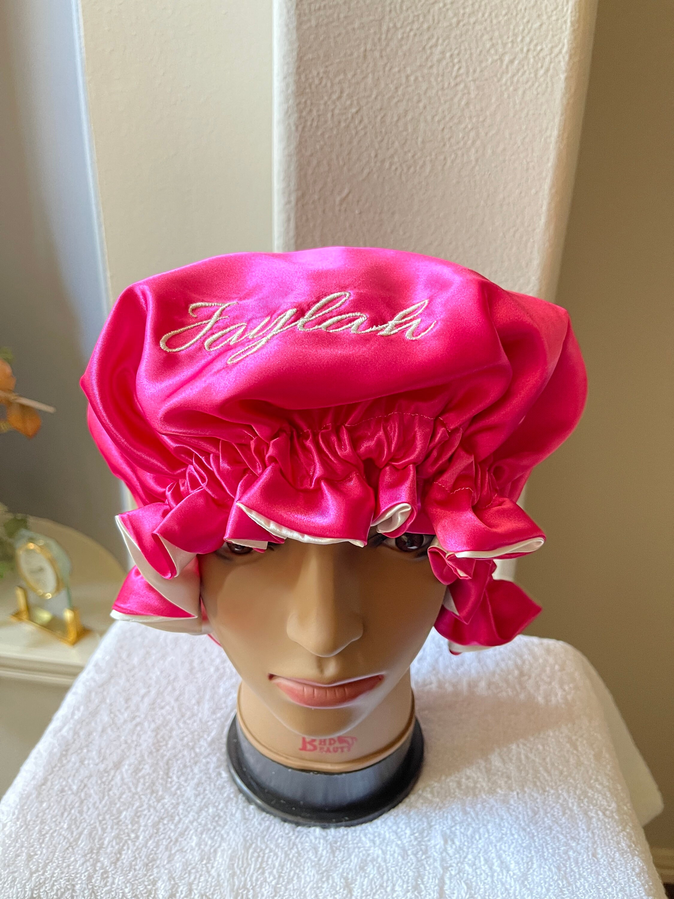 Personalized Satin Reversible Luxury Bonnet | Etsy
