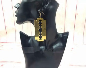 Razor Blade Earrings - Etsy