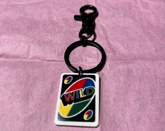 Uno Wild Card Keychain - Etsy