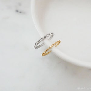 Skye Ring Gold Vermeil 925 Sterling Silver Adjustable Ring Crescent Moon Ring Birthday Gift for ...