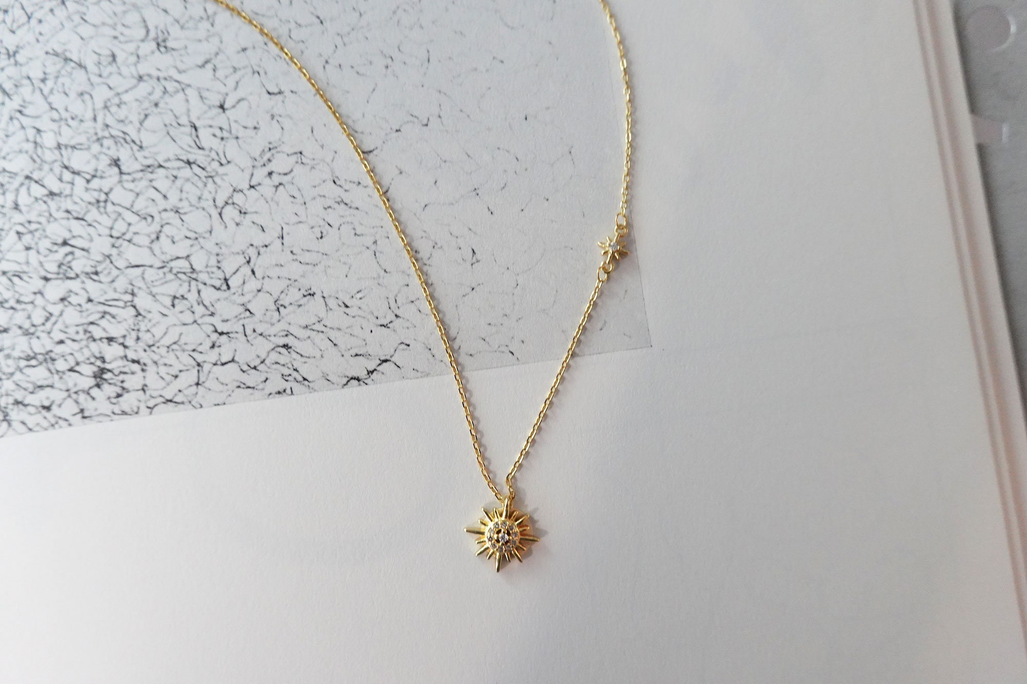 Emma Necklace Gold 925 Sterling Silver Star Minimalist | Etsy