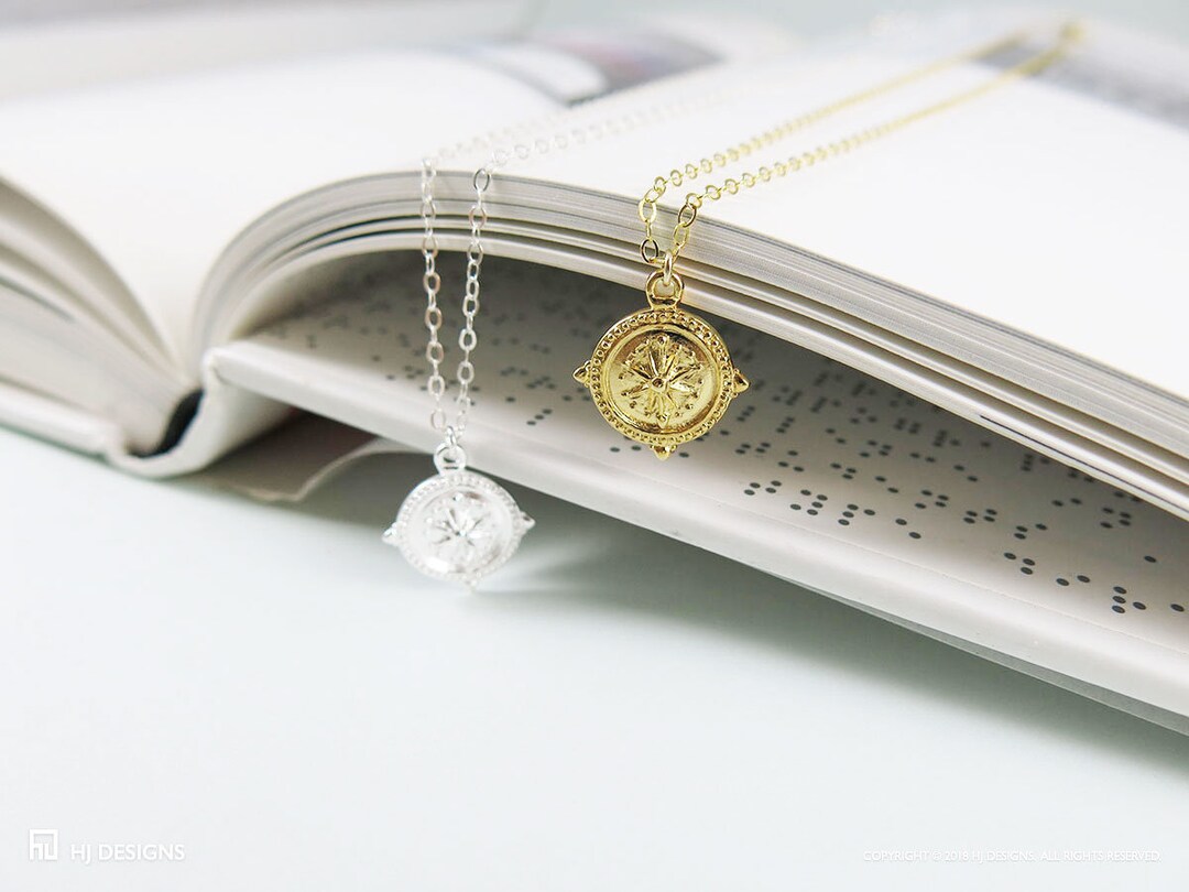 Fiona Necklace 24K Gold 925 Sterling Silver Necklace Circle Dainty ...