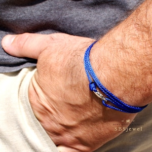 Neon Blue Thread Bracelet Blau Faden Armband Neon Blue Rope Bracelet ...