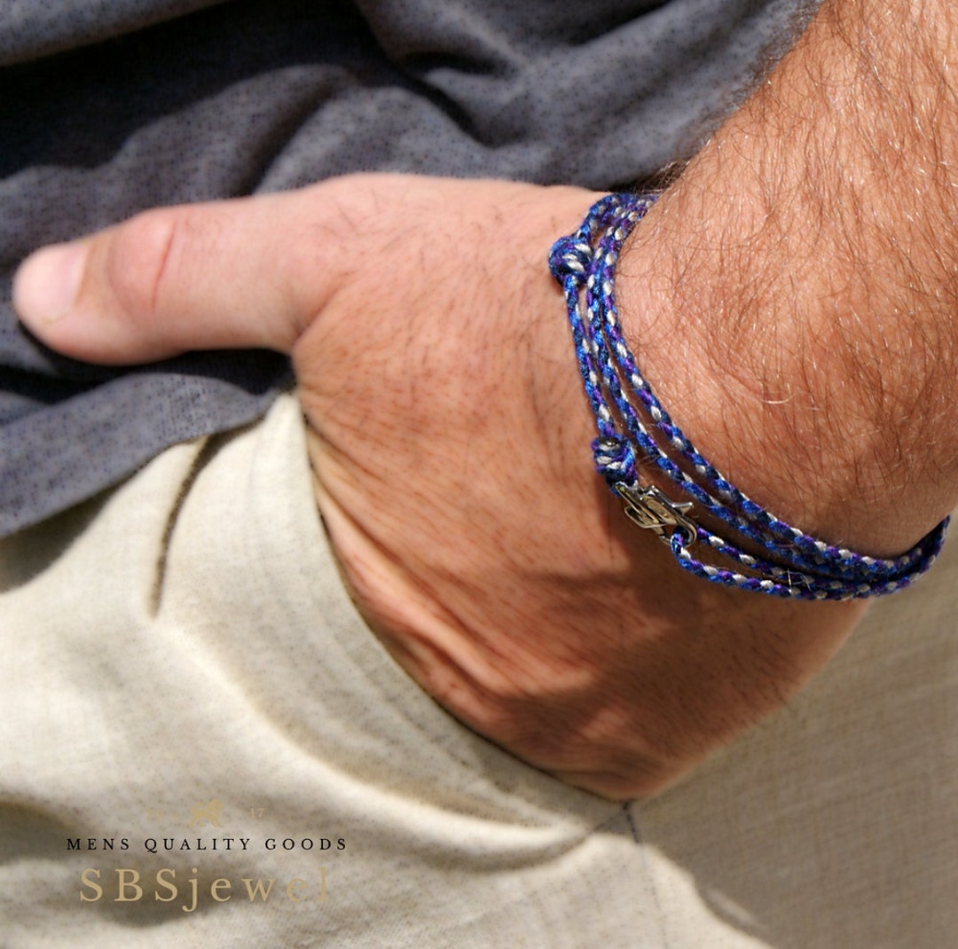 THIN BLUE LINE Paracord Bracelet Mens Rope Bracelet Mens Cord Bracelets ...