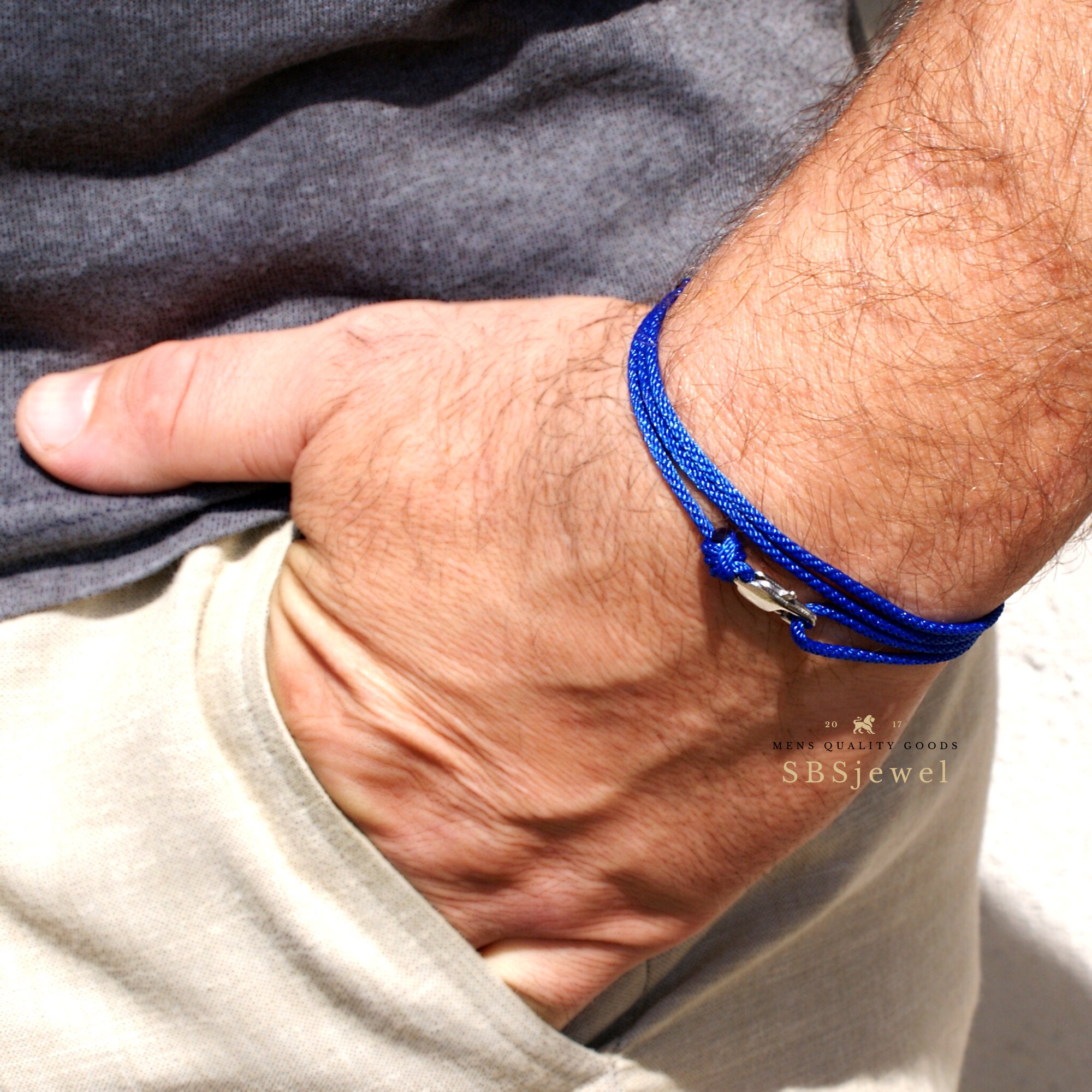 Neon Blue Thread Bracelet Blau Faden Armband Neon Blue Rope - Etsy