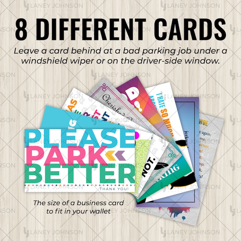 Bad Parking Cards - Etsy
