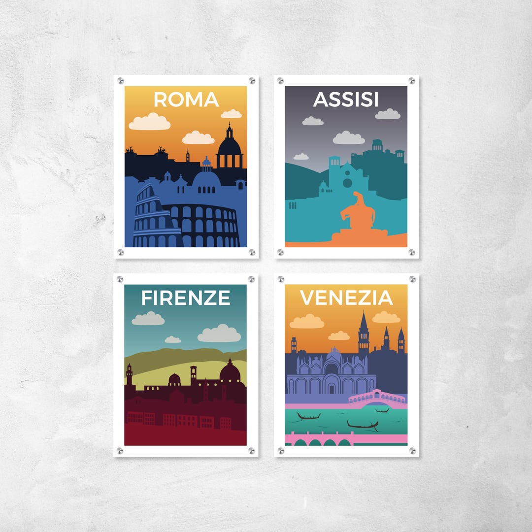 Italy Travel Posters (set of Four 8x10" Posters) - Etsy
