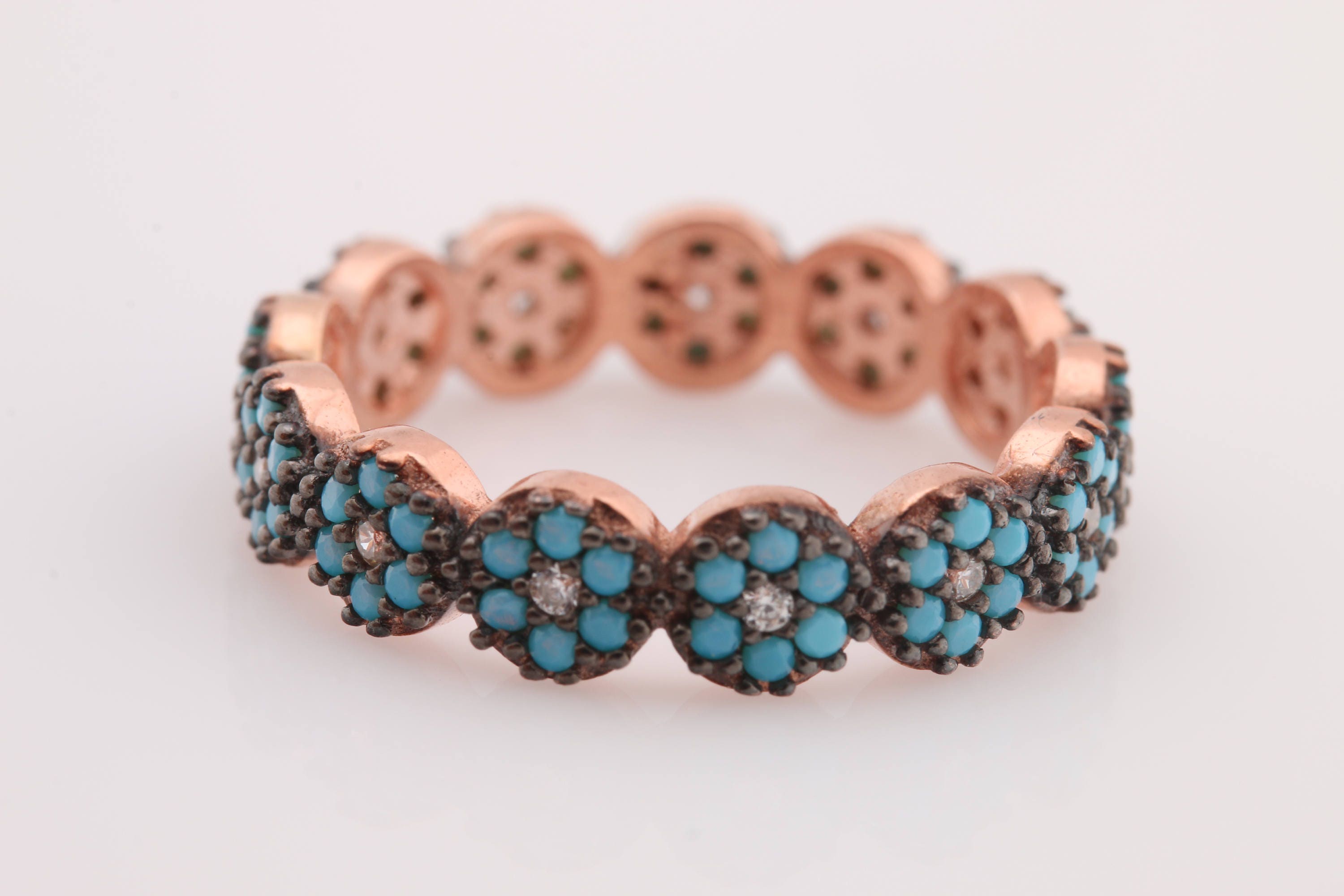 Band Ring Handcrafted Turkish Turquoise Jewelry 925 Sterling | Etsy