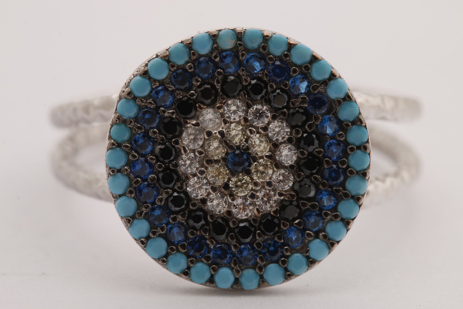 Evil Eye Turkish Nazar Handmade Good Luck 925 Sterling Silver | Etsy