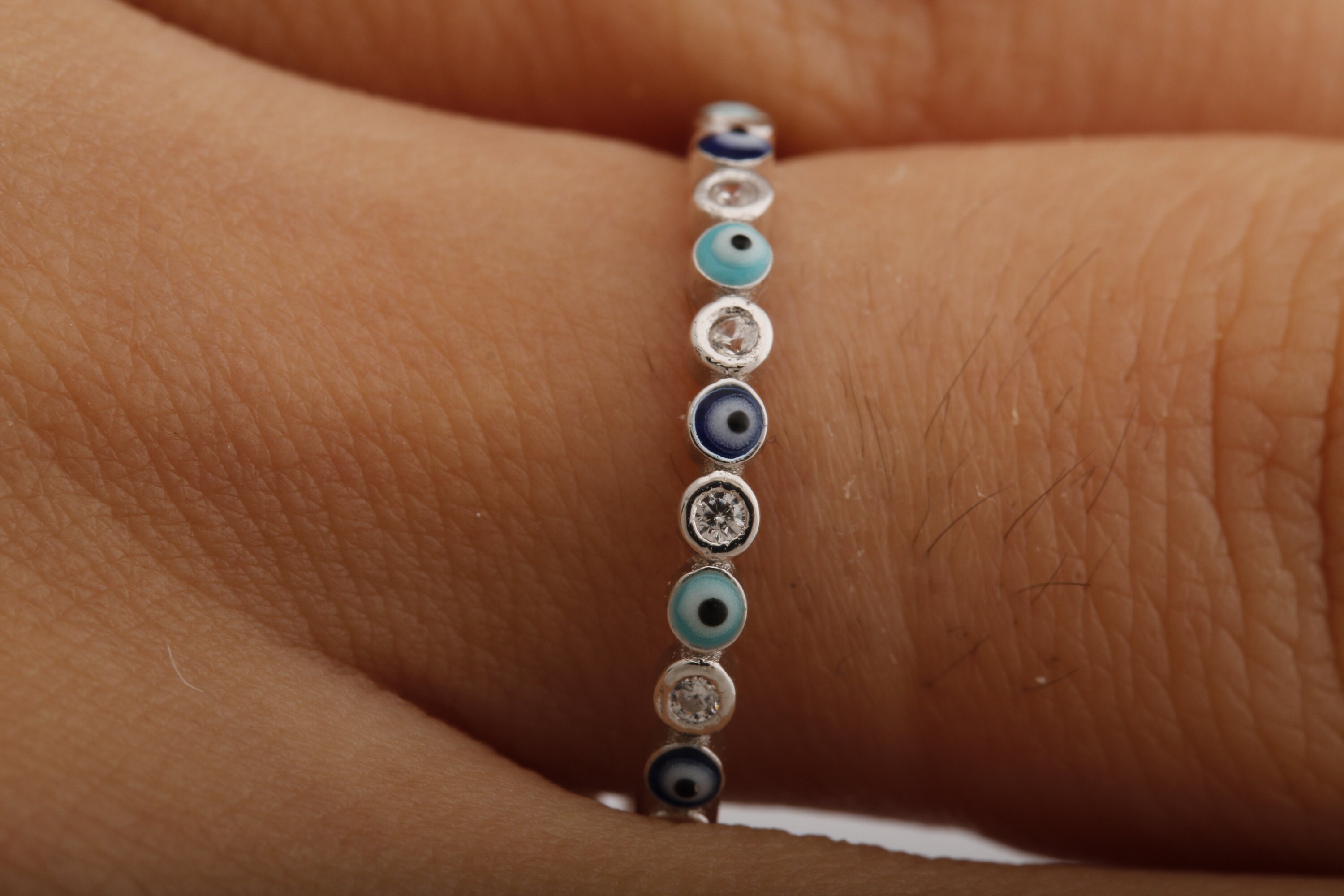 Nazar Protection Turkish Handcrafted Evil Eye Enamel 925 | Etsy