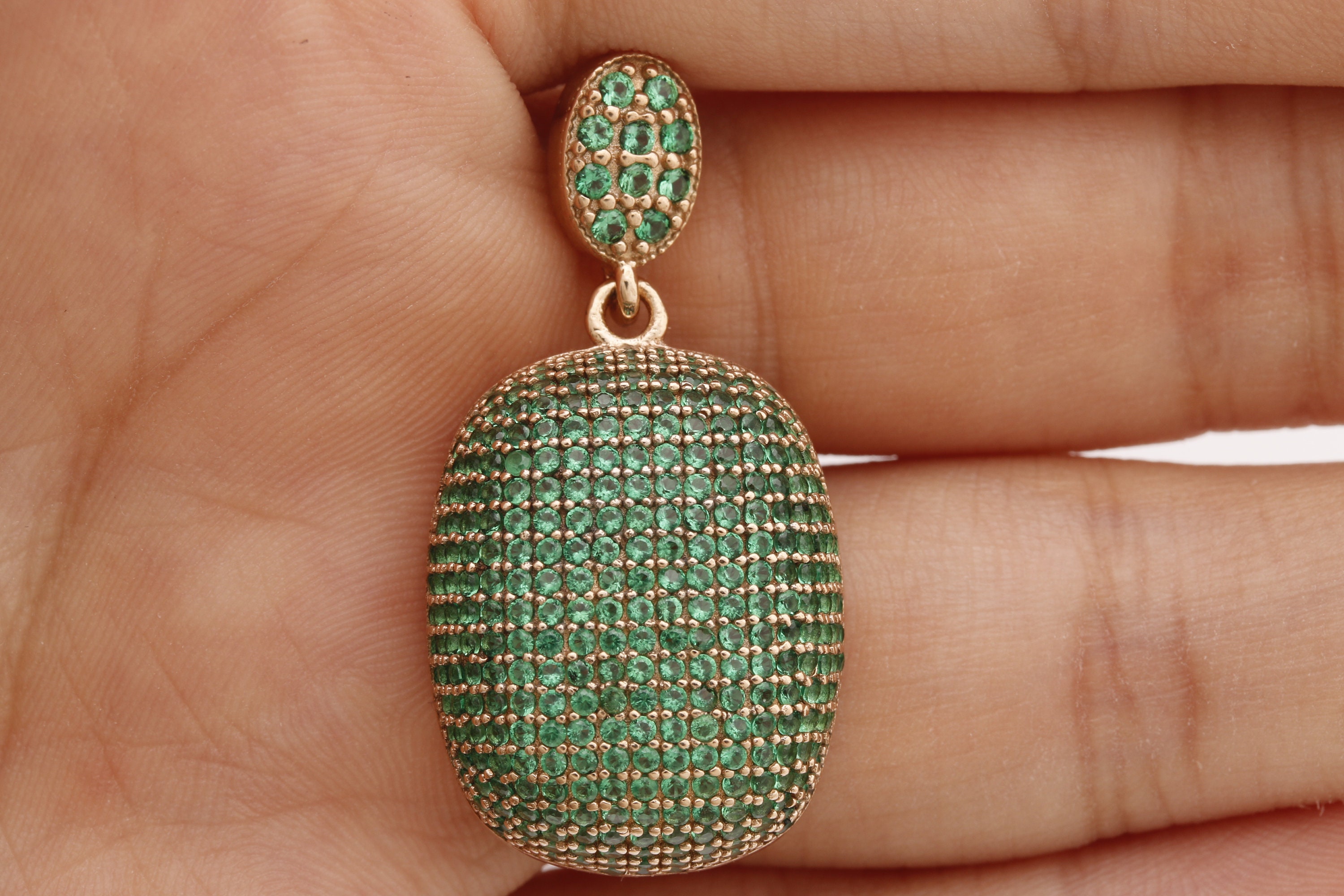 Fantastic Design Turkish Handmade Jewelry Round Cut Emerald | Etsy