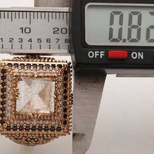 Turkish Handmade Jewelry Square Shape Glitter Brown Shiny - Etsy