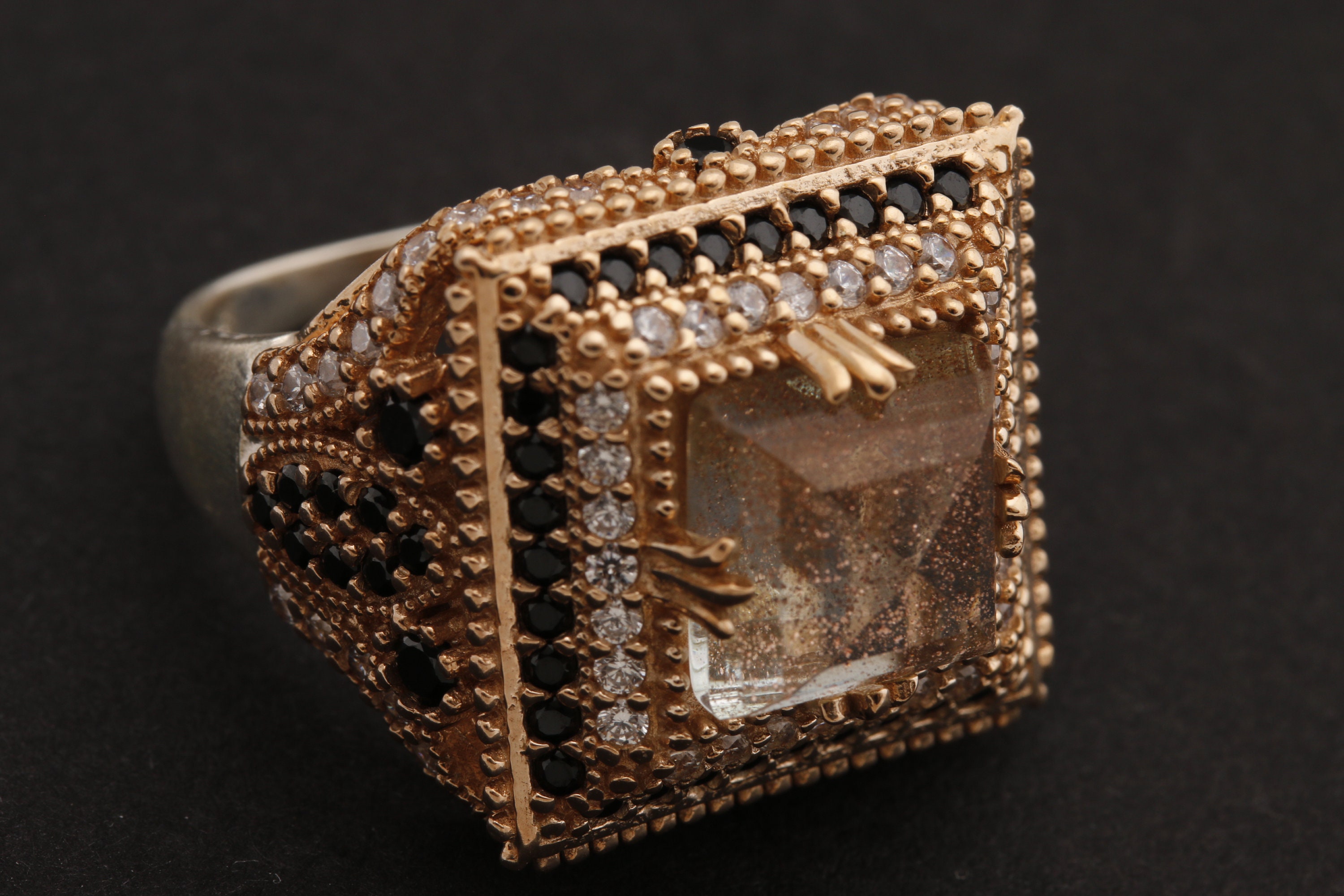 Turkish Handmade Jewelry Square Shape Glitter Brown Shiny | Etsy