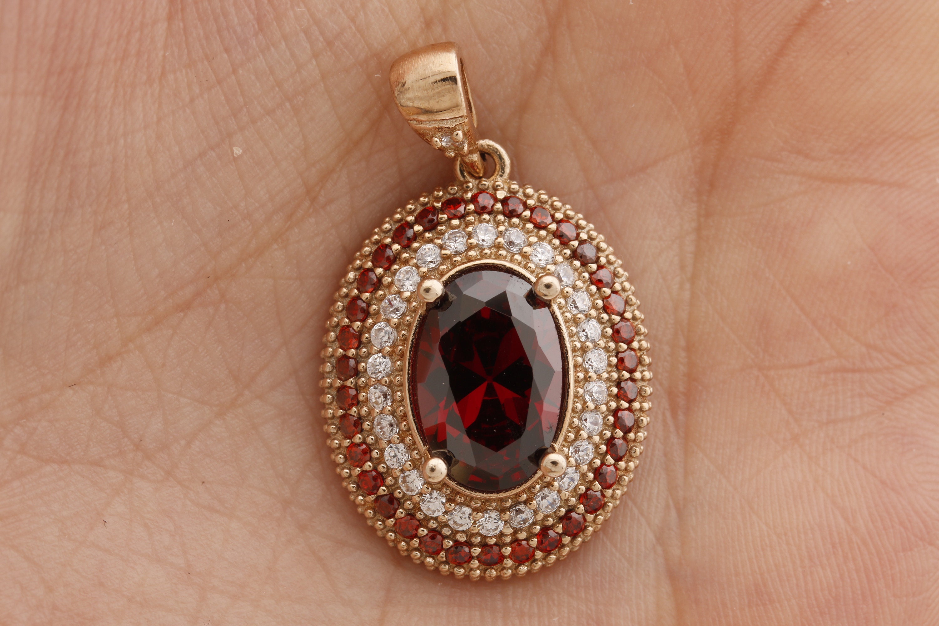 Hurrem Design Turkish Handmade Jewelry Small Oval Shape Red | Etsy