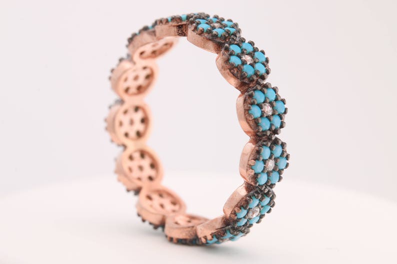 Band Ring Handcrafted Turkish Turquoise Jewelry 925 Sterling | Etsy