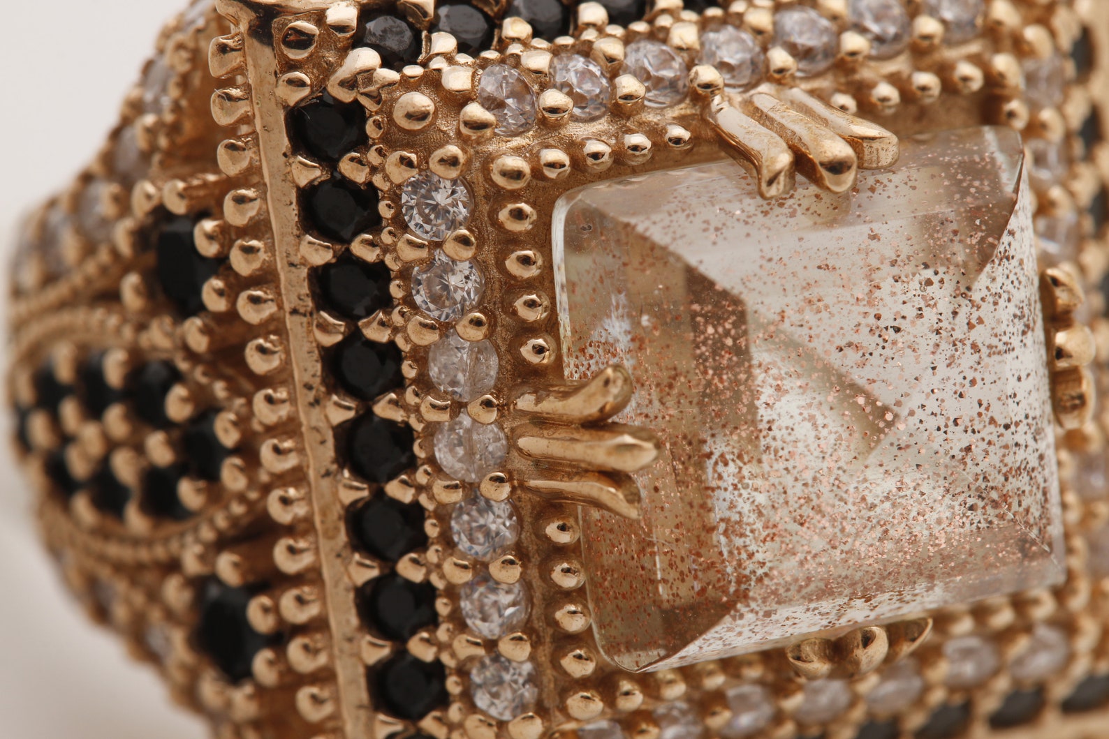 Turkish Handmade Jewelry Square Shape Glitter Brown Shiny - Etsy