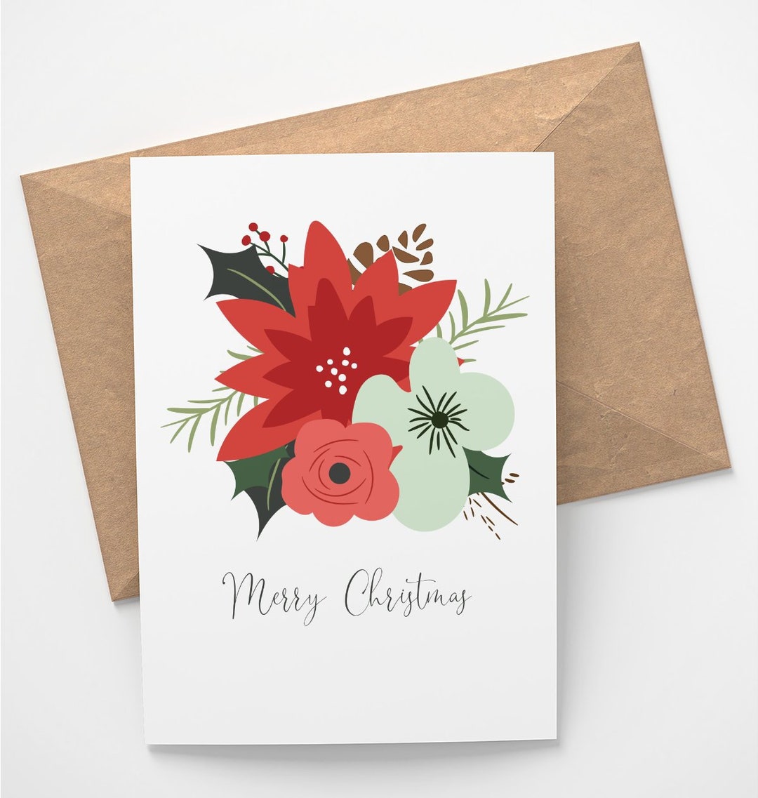 Merry Christmas Card | Christmas Card - Holiday Card - Merry Christmas ...