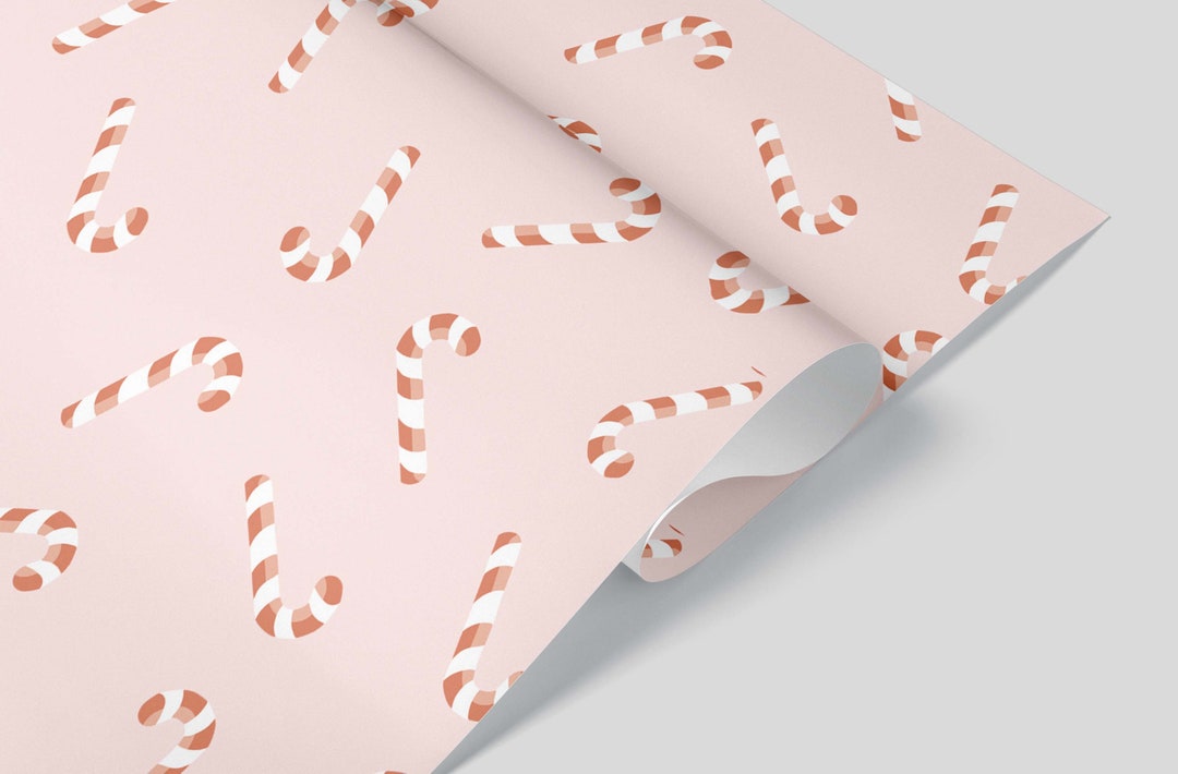 Candy Cane Wrapping Paper - Christmas Gift Wrap - Aesthetic Wrapping ...