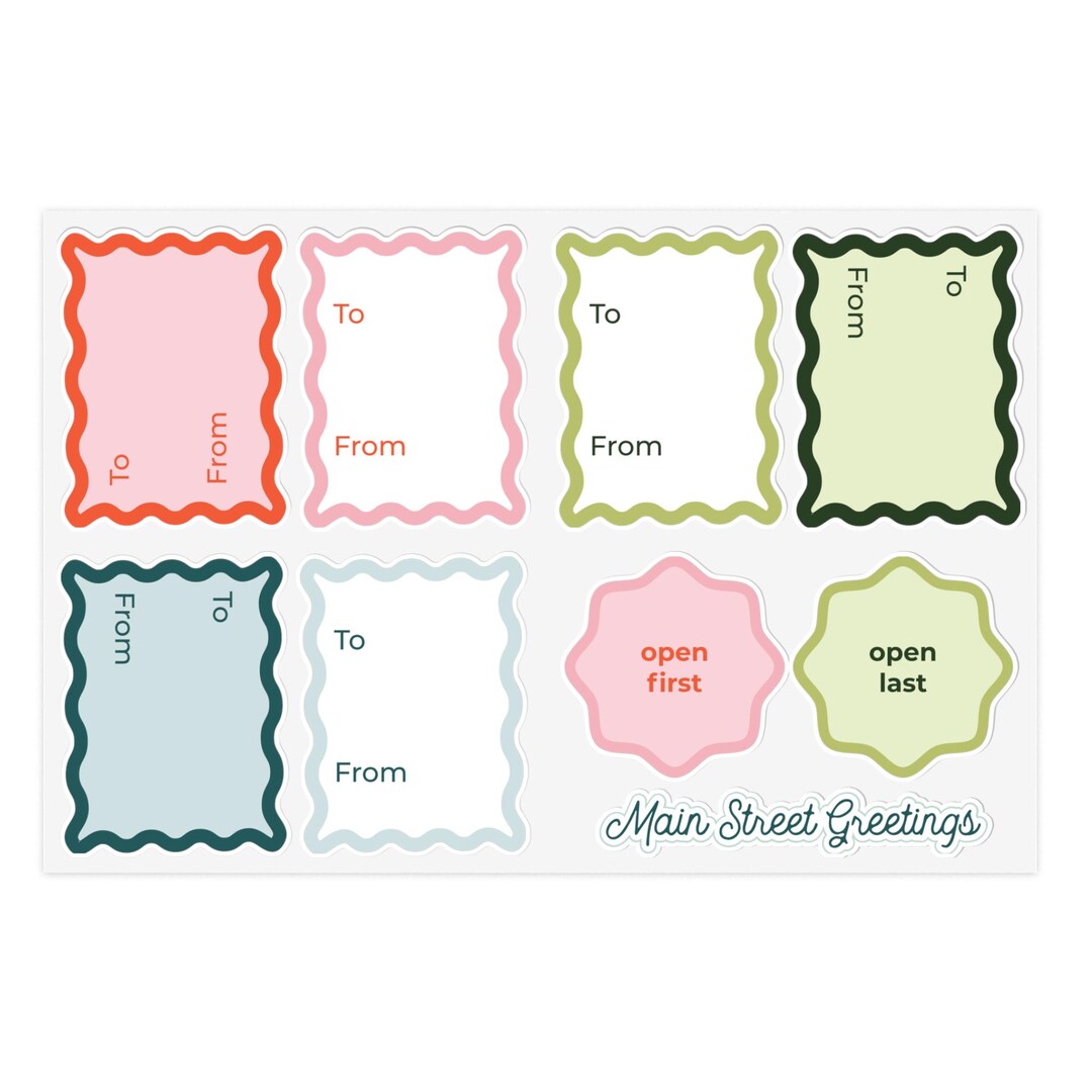 Gift Tag Sticker Sheets Perfect for Any Occasion, Labels, Tags ...
