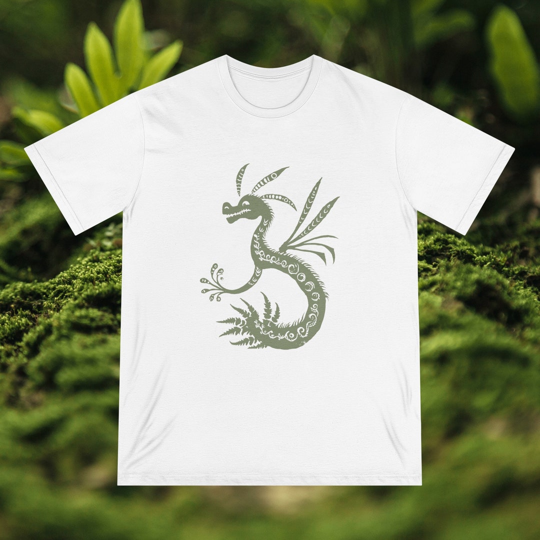 Seagrass Dragon Organic 100% Cotton T-shirt Unisex Grunge Dragoncore ...