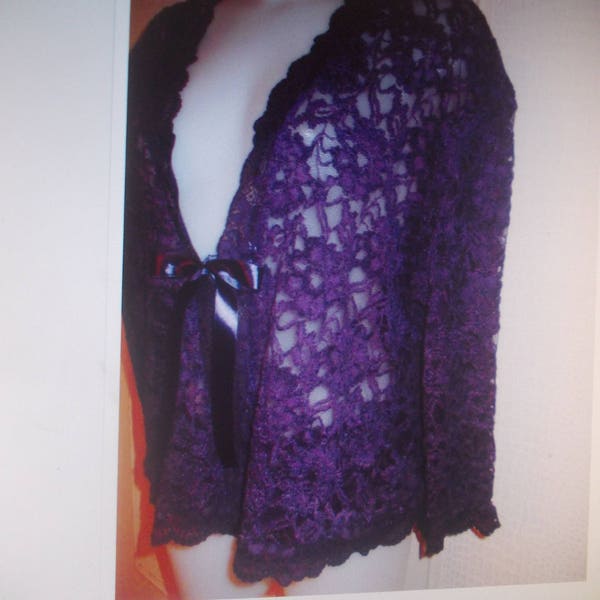 Purple Lace Bolero - Etsy
