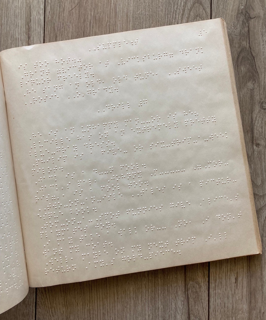 Vintage Braille Pages Sets of 2 Full Length 20” Spreads | Junk Journal ...