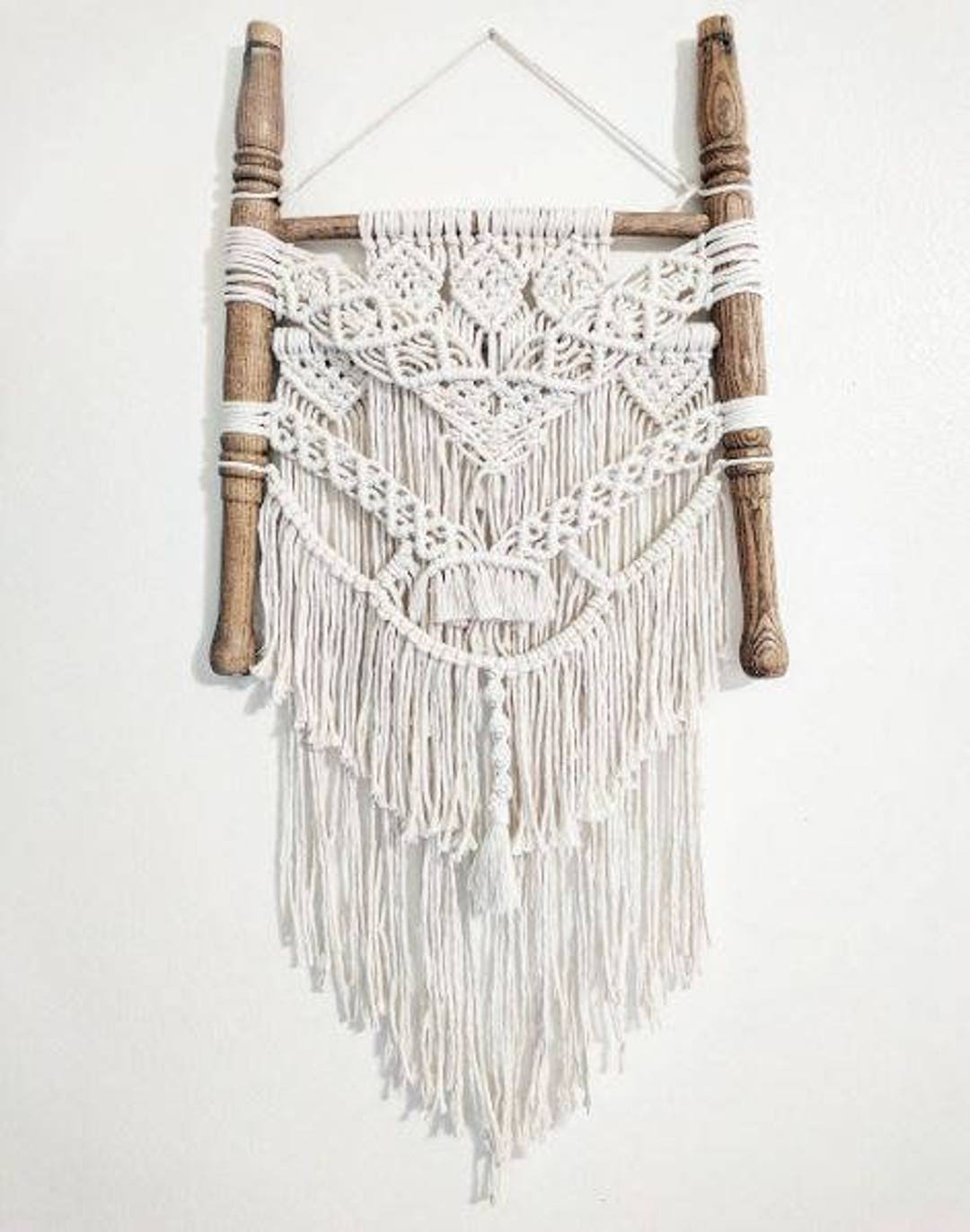 Macrame Wall Hanging, Small Macrame, Small Macrame Wall Hanging, Rustic ...