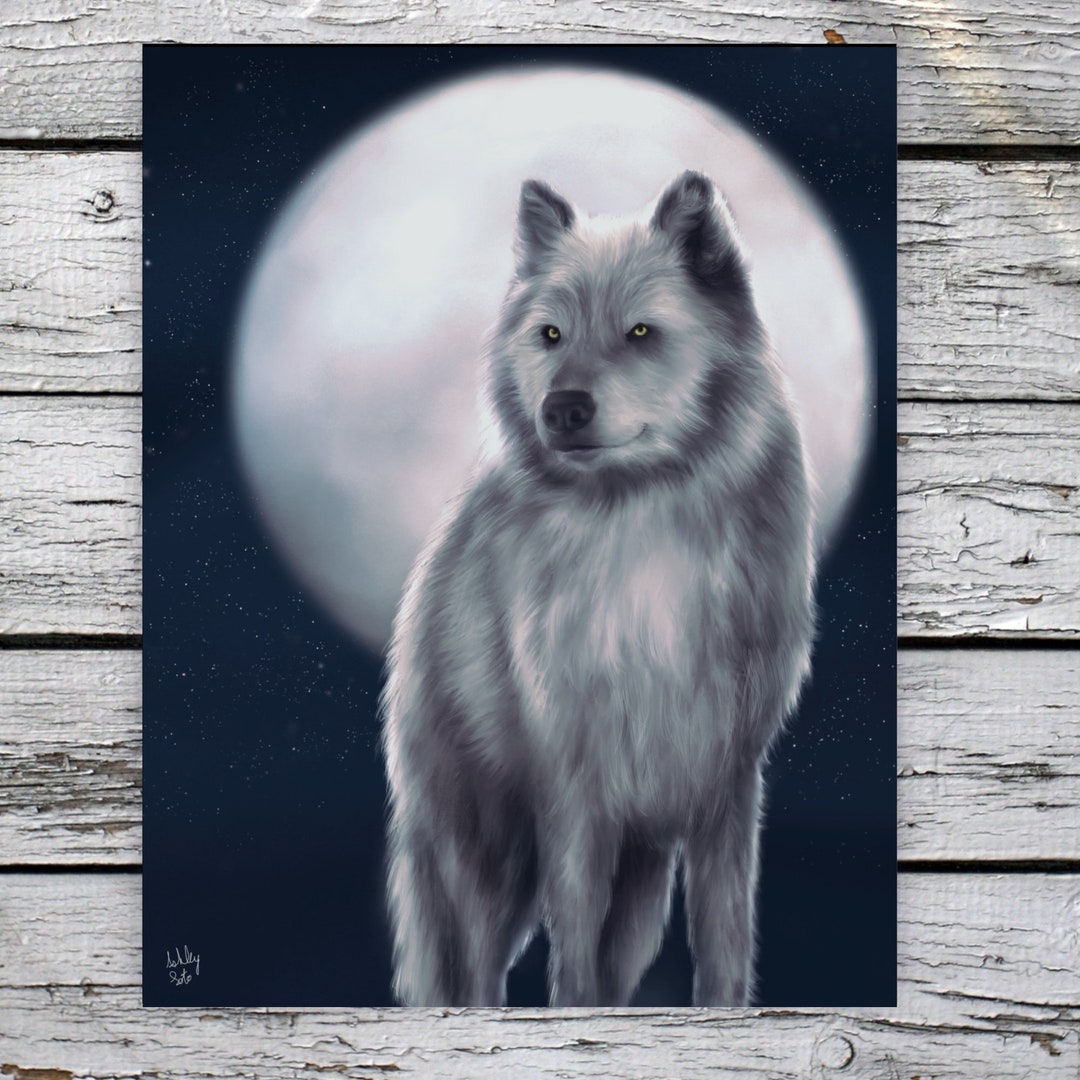 Wolf Art Print: Realistic Colored Pencil Style Wildlife Drawing - Etsy
