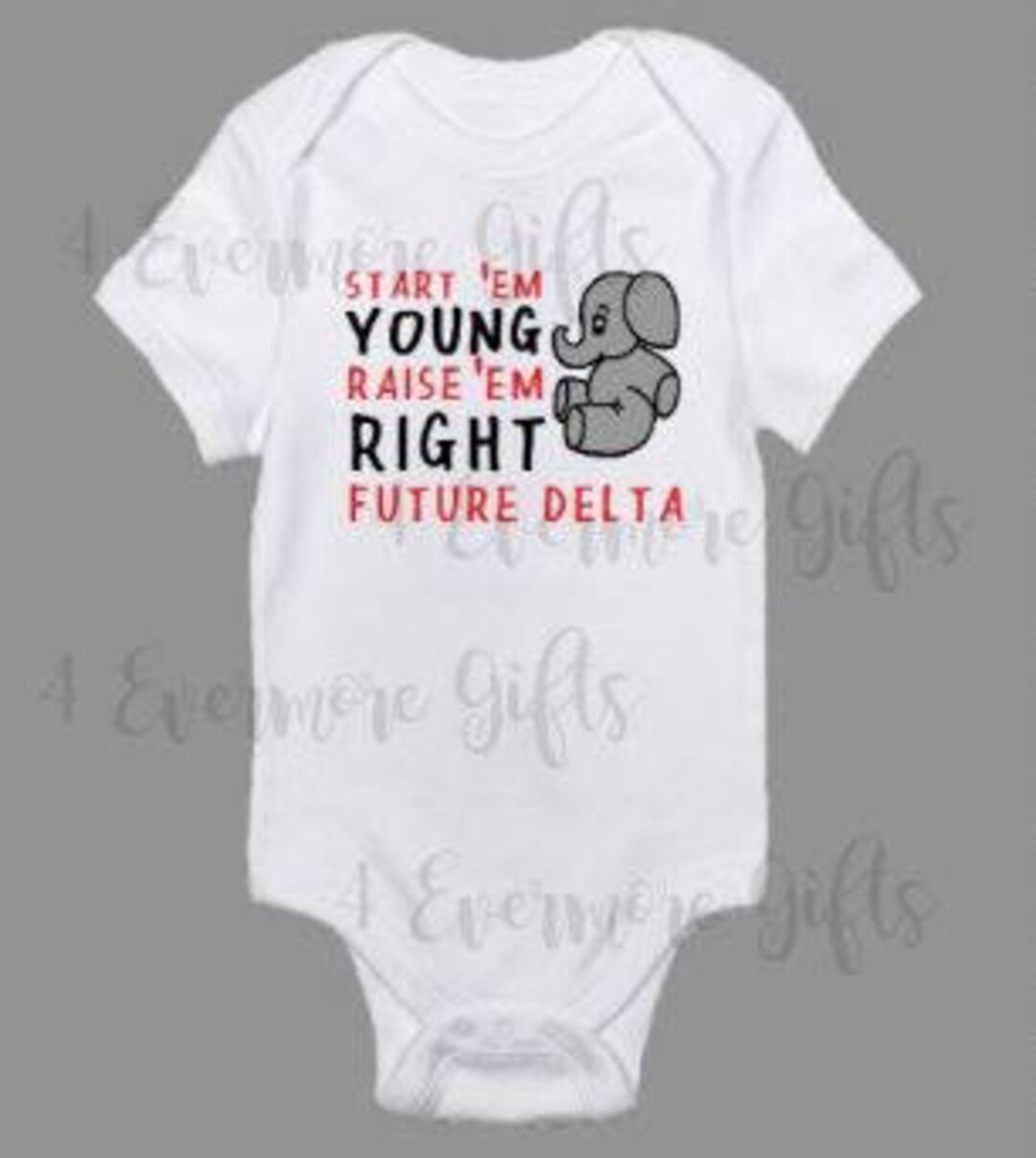Delta Raise 'em Right Baby Body Suit Delta Sigma Theta - Etsy