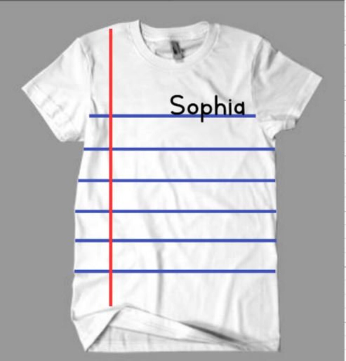 Notebook Paper Shirt - Etsy