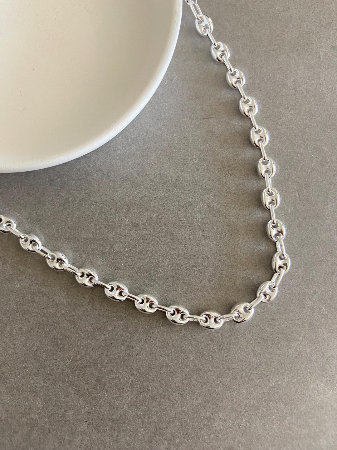 Sterling Silver "pop Marine Chain" Necklace Chain - Etsy
