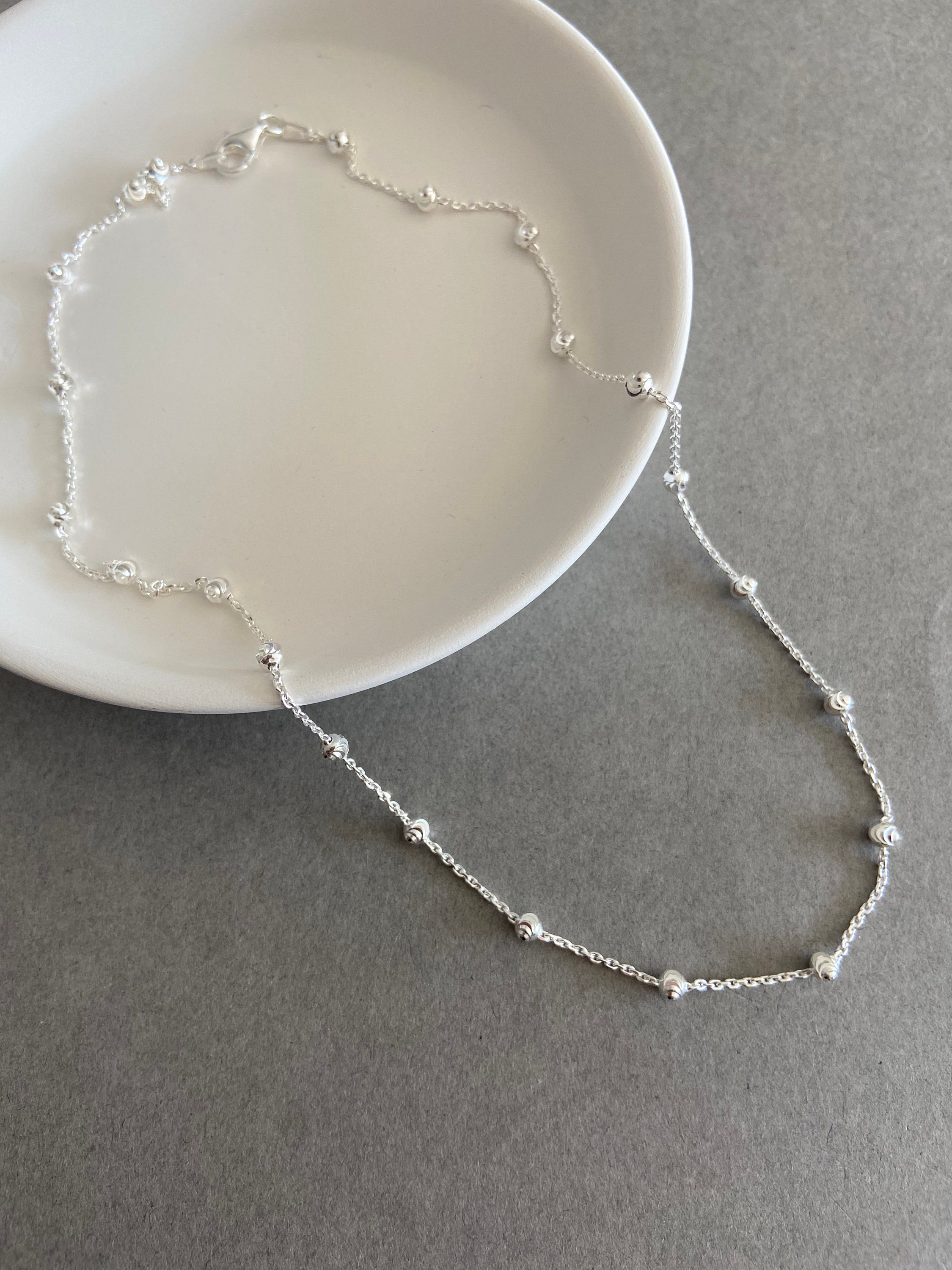 Sterling Silver moon Chain Necklace Chain - Etsy